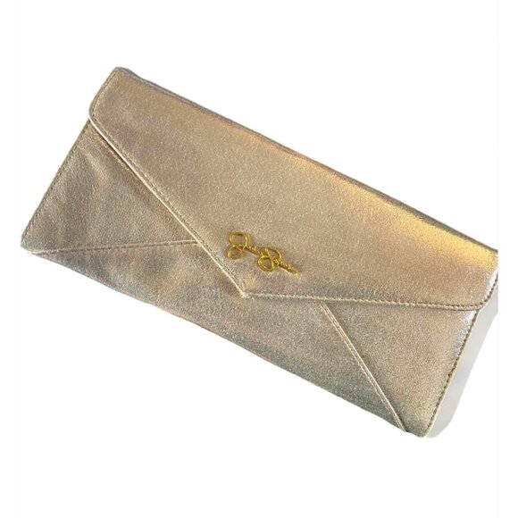 Jessica Simpson | Bags | Jessica Simpson Evening Rose Gold Clutch Bag ...